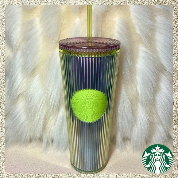 Starbucks | Kitchen | 225 Starbucks Pleated Green Apple Lilac Venti ...